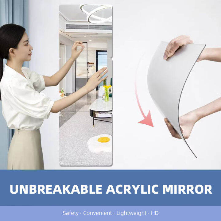 Self Adhesive Acrylic Mirror with HD Image Mirror 2MM Thick Mirror ...
