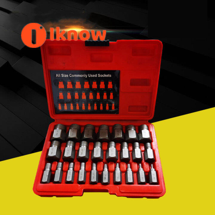 I know Chrome Molybdenum Steel Tool Set, 25pcs Set Screw Extractor ...