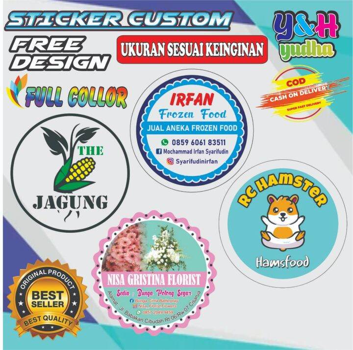 Stiker A3 / Label Produk / Stiker Custom / Stiker Label Produk Jualan ...