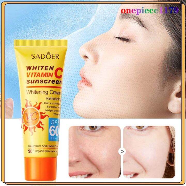 ครีมกันแดด โลชั่นกันแดด ครีมกันแดดหน้า VC Sunscreen SPF60+pa+++ UV ซึมไว ไม่มัน ไม่อุดตัน สำหรับ ...