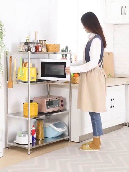 Kitchen cabinet rack with wheels Thicken 304 Stainless steel Heavy Duty ...