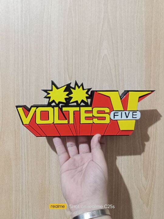 3d Printed Logo- Voltes V logo Display For Voltes V Collectible Figures ...