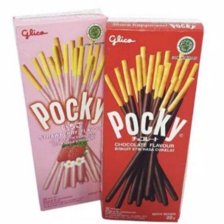 Glico Pocky Mini Half 22gr Chocolate Strawberry Biskuit Stik Coklat ...