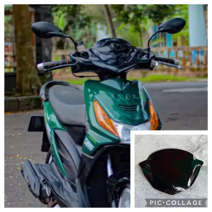 Visor beat karbu hitam pekat plus double tape 3m pnp | Lazada Indonesia