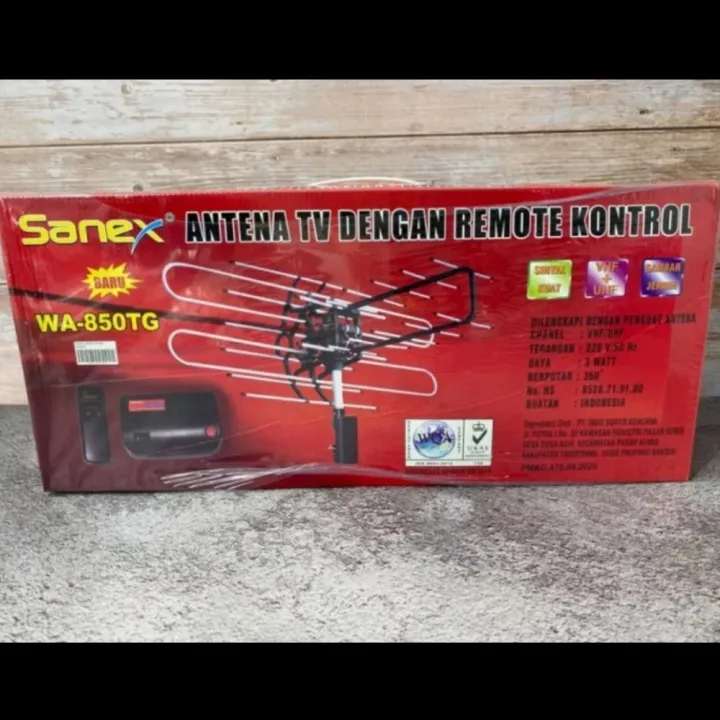 ANTENA TV UHF PAKAI REMOT KONTROL/ANTENNA SANEX 850TG ANTENA TV DIGITAL DENGAN REMOTE CONTROL ...