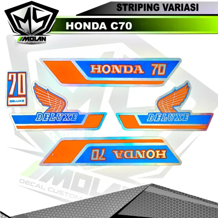 Sticker Striping Variasi Honda C70 Deluxe /Honda Bebek 70 /Honda Bektu ...