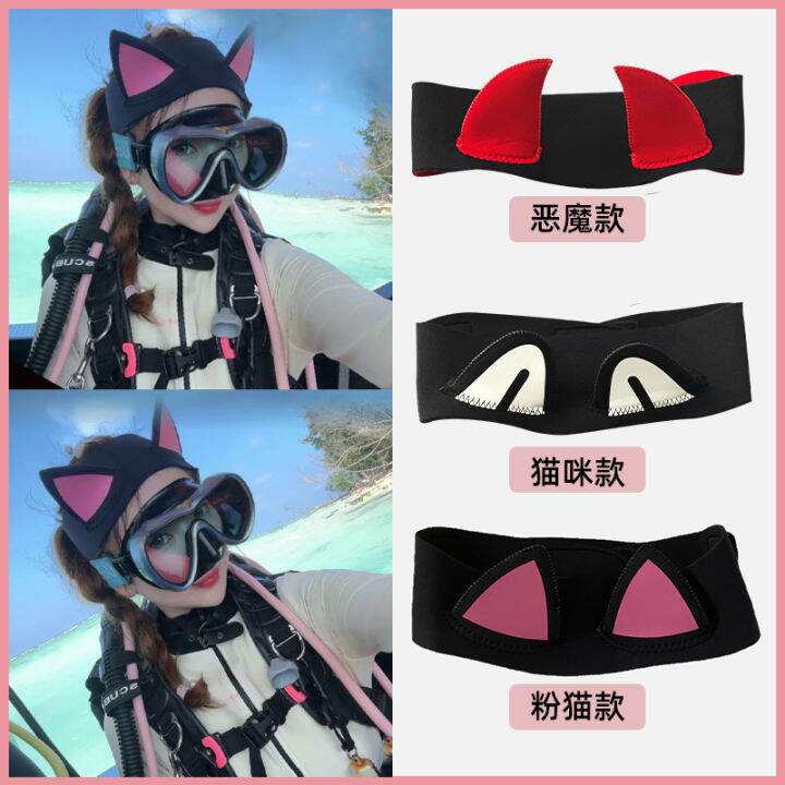 Diving Swimming Earmuff Hair Band Cat Rabbit Cartoon Children Adult ...