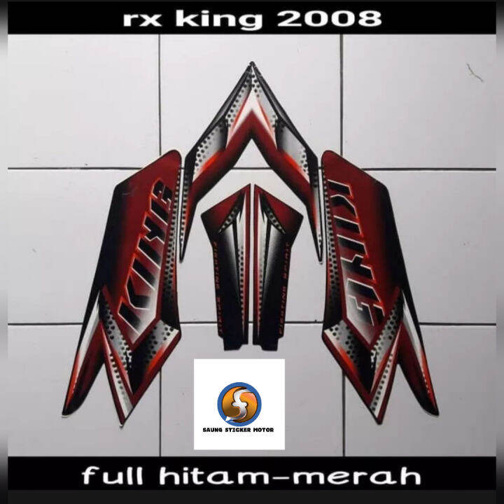 STICKER STRIPING LIS LES POLET BODY MOTOR YAMAHA RX KING 2008 HITAM ...