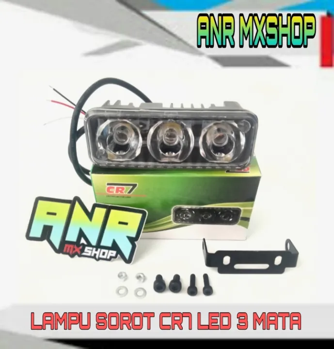 LAMPU SOROT LED 3 MATA LAMPU TEMBAK LED 3 MATA CR7 | Lazada Indonesia