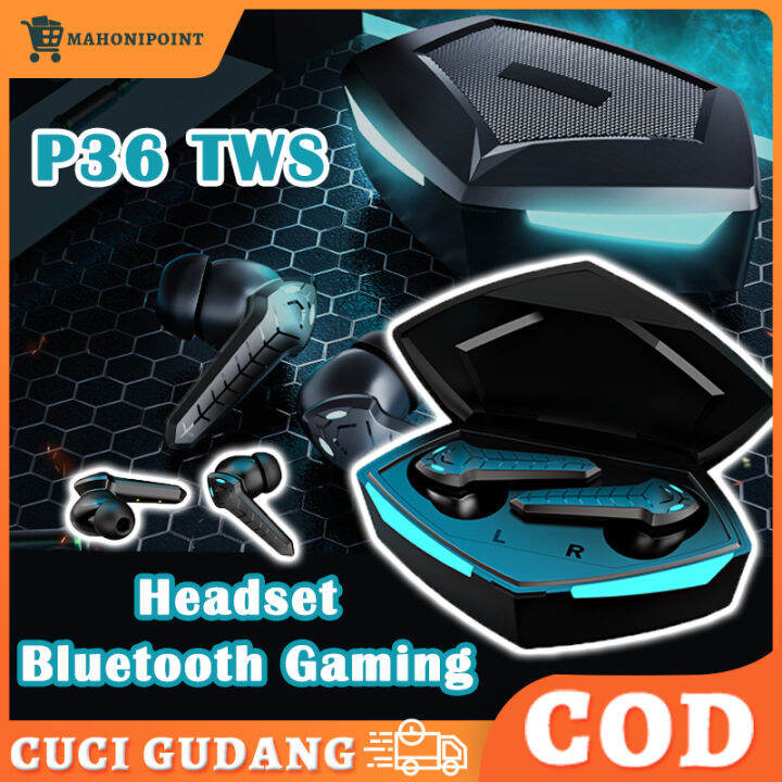 Tws P36 Headset Bluetooth 5 1 Gaming No Delay Full Bass 9d Stereo Noise