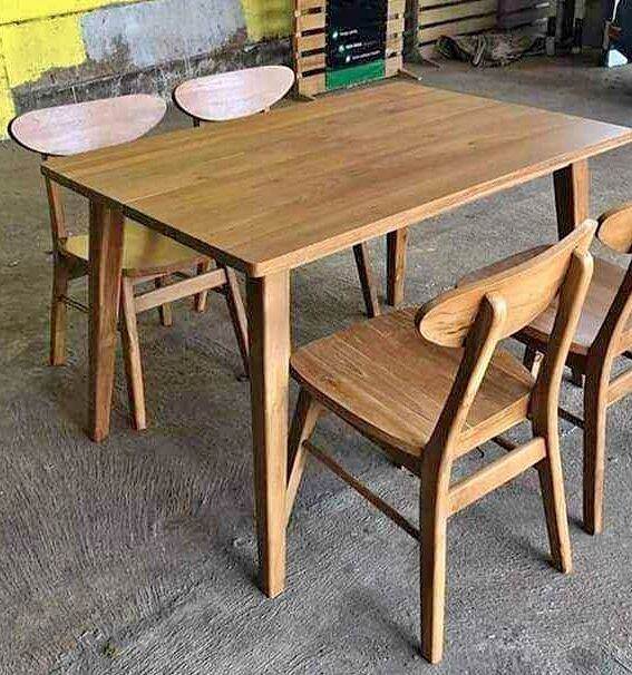 Meja Makan Ropan Kayu Jati Minimalis 1set | Lazada Indonesia