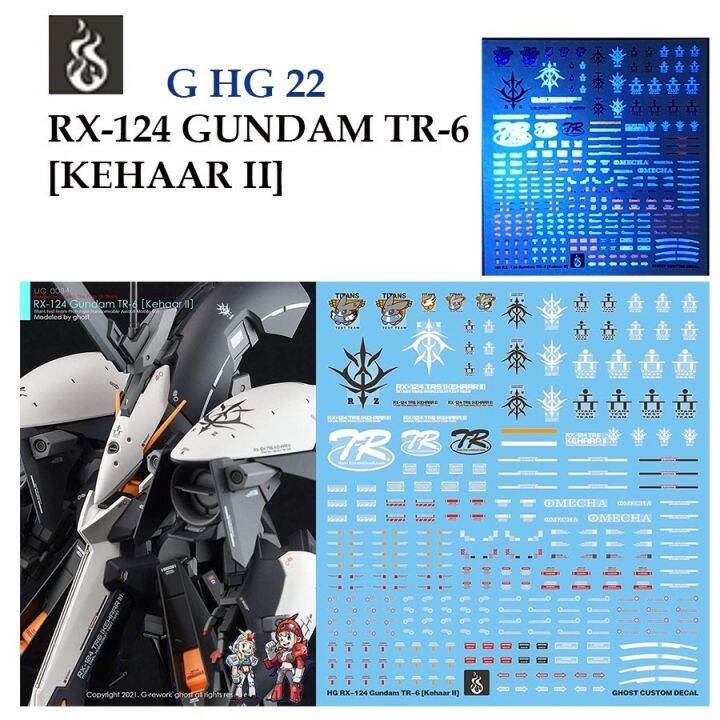 ดีคอลน้ำ [Ghost] HG 22 RX-124 GUNDAM TR-6 [ KEHAAR II] 1/144 (HIQ Water ...