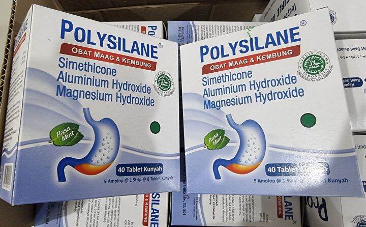 Polysilane Tablet - 1 Box(isi 40 Tablet ), 5 Strip x 8 Tablet Kunyah ...