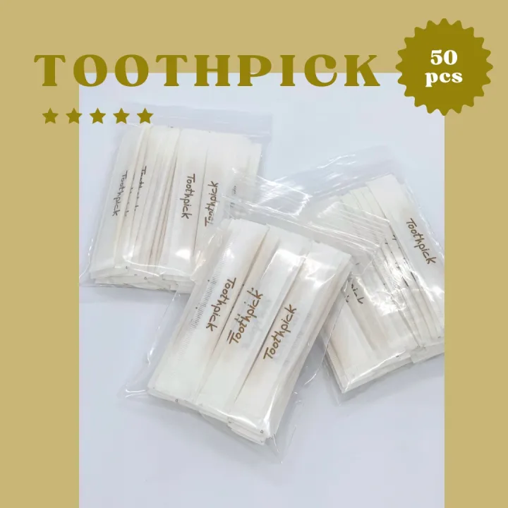 ไม้จิ้มฟัน 50 ชิ้น (ห่อทอง) Toothpick 50 pieces | Lazada.co.th