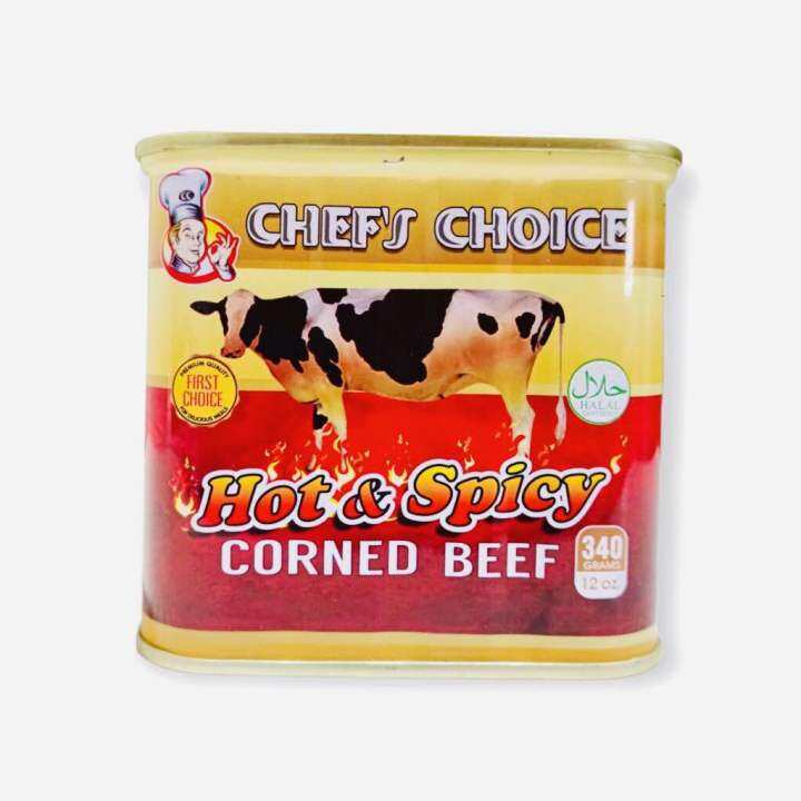 CHEF'S CHOICE Corned Beef 340g HOT & SPICY | Lazada PH