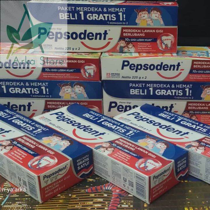 Pepsodent 225gram x 2 Kemasan Hemat | Lazada Indonesia