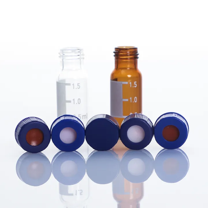 Chromatography Vial 1.5ml With 9mm Blue Open-topped Cap Automatic Parse ...