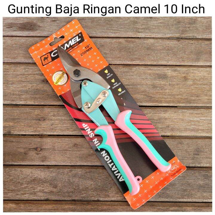 Camel Gunting Seng Holo Baja ringan Galvalum Gagang Karet Bagus 10 inch | Lazada Indonesia