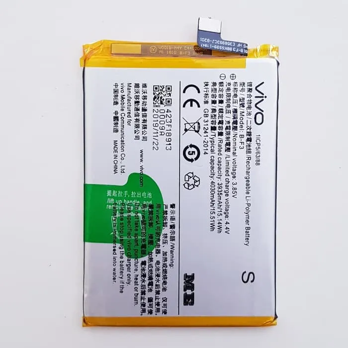 Baterai Batre HP VIVO Y1S 1929 Model B-F3 | Batu Battery Batrei Batere ...
