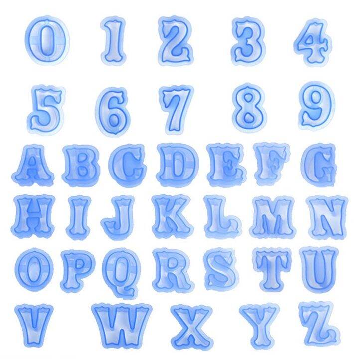 Cetakan Huruf Angka Alphabet Abjad Letter Cetakan Plastik Fondant Kue ...