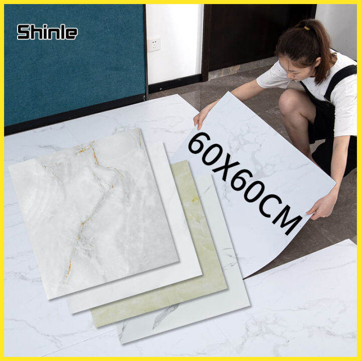 Vinyl tiles Floor PVC Marble Stickers Self Adhesive floor tiles sticker ...