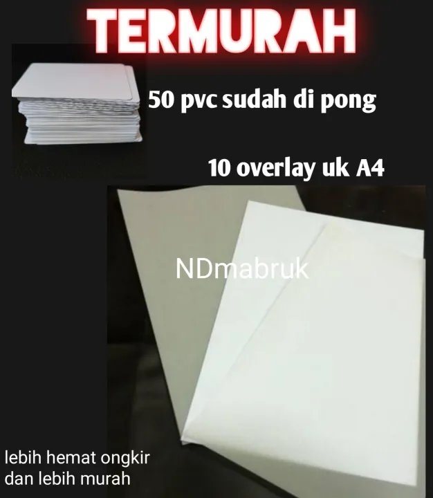 kertas pvc sudah di plong 50 pcs id card/pvc id card 50 pcs/pvc id card ...