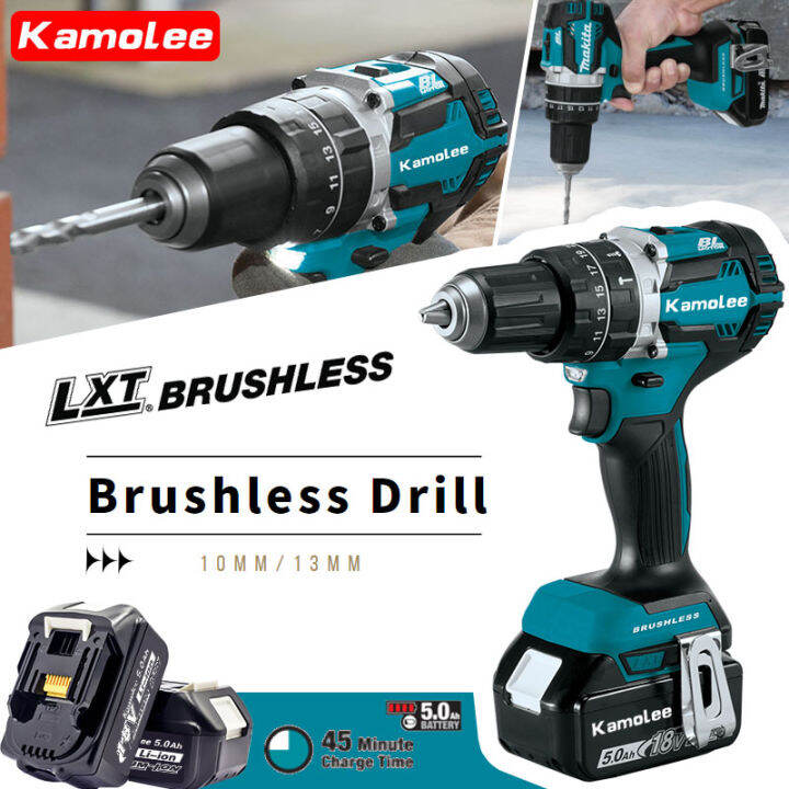 Kamolee Tool 18V Brushed/Brushless Impact Mesin Bor Cordless/Elektrik ...