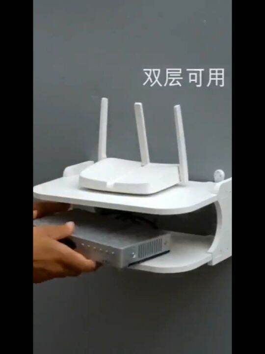 Yiha ชั้นวางเราเตอร์ ชั้นวางทีวี ชั้นวางทีวี ชั้นวางติดผนัง ชั้นวาง ...