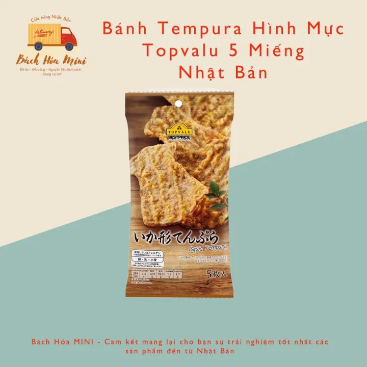 Bánh Tempura Hình Mực Topvalu 5 Miếng [NHẬT BẢN] | Lazada.vn