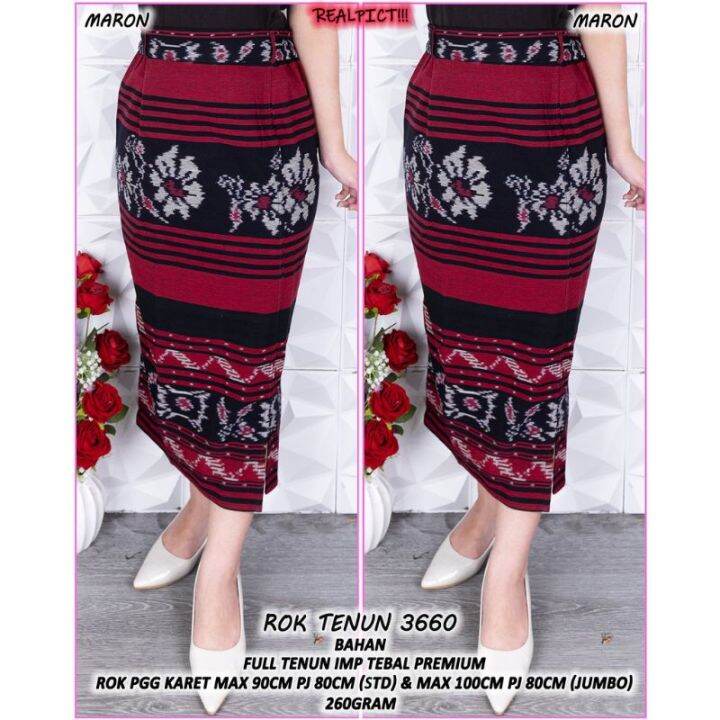 ROK SPAN TENUN LURUS, ROK KANTOR, ROK 7/8 BELAH SAMPING | Lazada Indonesia