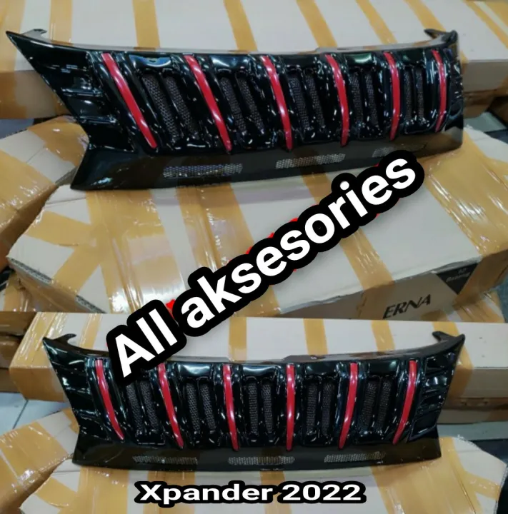 Grill Xpander 2022 Modell Apollo Hitam Glossy Lis Merah | Lazada Indonesia