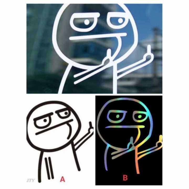 Stiker sticker midle finger stiker lucu stiker lucu stiker motor helm ...