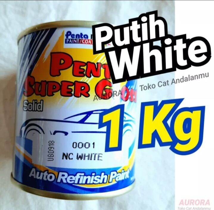 PENTA GLOSS WHITE GLOS CAT DASAR PENTA PUTIH MENGKILAP 1KG | Lazada Indonesia