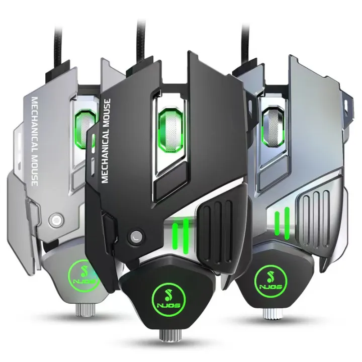 GM8 Wired Mechanical Mouse 7 Buttons Macro Setting 5600dpi RGB LED Backlight E-sport Gaming PC ...