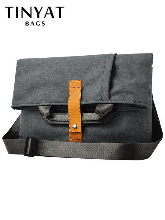 TINYAT Men 'S Messenger Bag Canvas Hand Bag Lightweight Water-Resistant ...