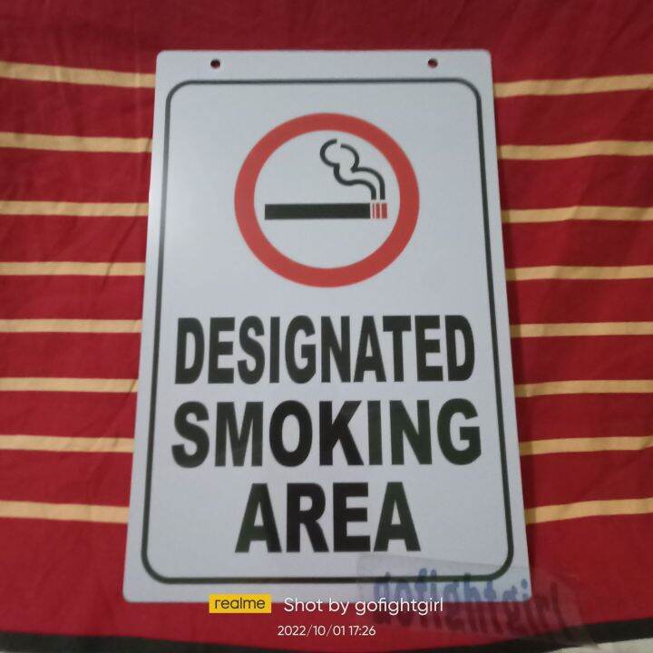 Designated Smoking Area Signage A4 Size PVC (Hard Plastic) | Lazada PH