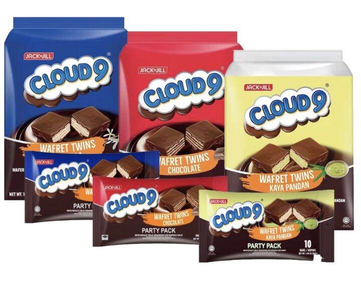 Cloud 9 Wafret Twins Vanilla/Chocolate /kaya pandan 14g x8’s x4 | Lazada
