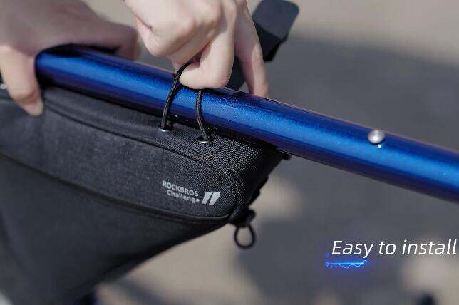 ROCKBROS Bike Triangle Frame Bag With Zipper Closure And Reflective ...