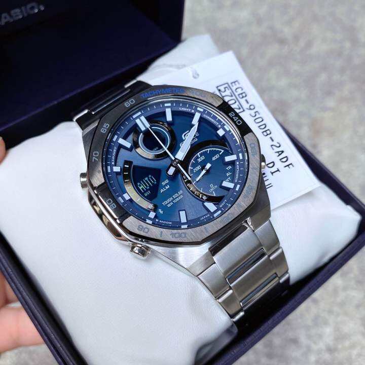นาฬิกา EDIFICE รุ่น ECB-950DB-1A ECB-950DB-2A, Bluetooth ของใหม่ของแท้100% รับประกันศูนย์ 1 ...