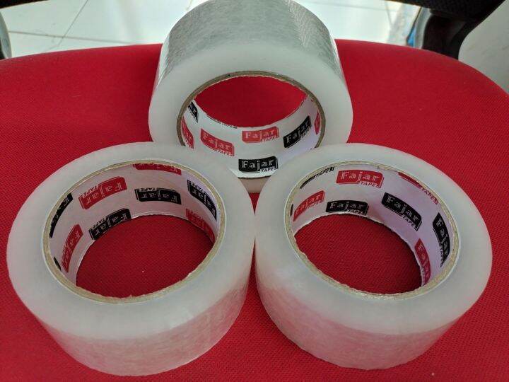 LAKBAN ISOLASI BENING 45 MM X 100 YARD FAJAR TAPE ASLI 100 YARD ...
