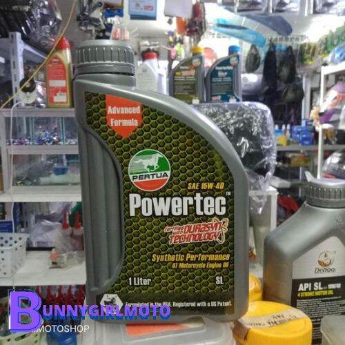 OIL PERTUA POWERTEC FOR MOTORCYCLE 800ML SAE 15W-40 SYNTHETIC ...