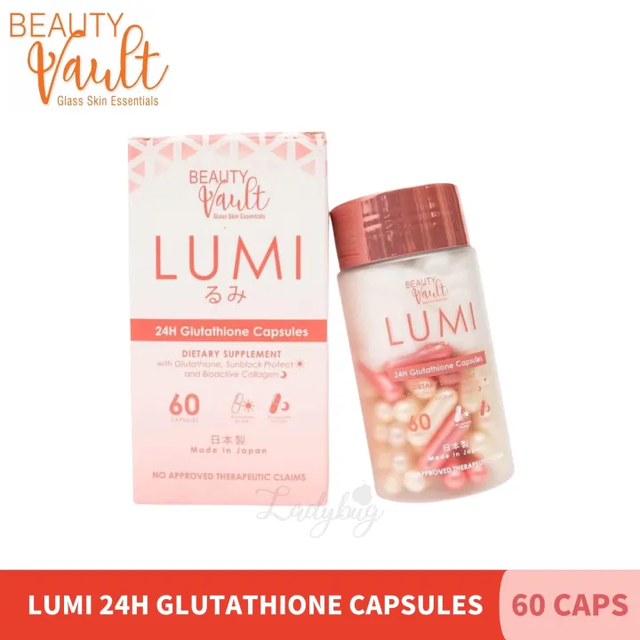 LUMI 24H Glutathione Capsules by Beauty Vault (60 capsules) | Lazada PH