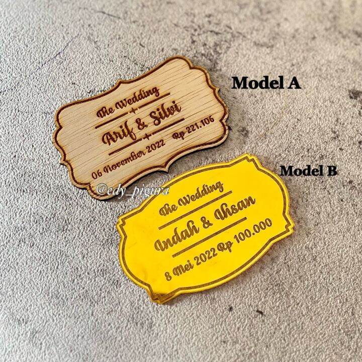 plat nama grafir akrilik bahan mahar | Lazada Indonesia