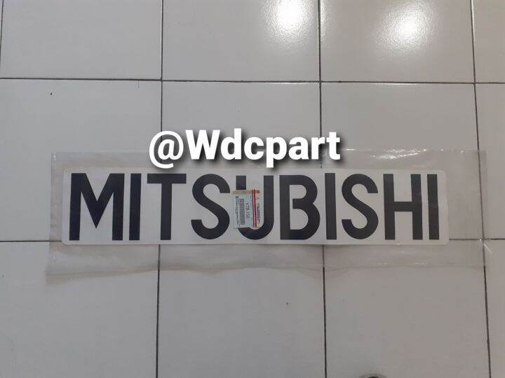 Stiker sticker mitsubishi hitam ditabeng belakang colt L300 original ...