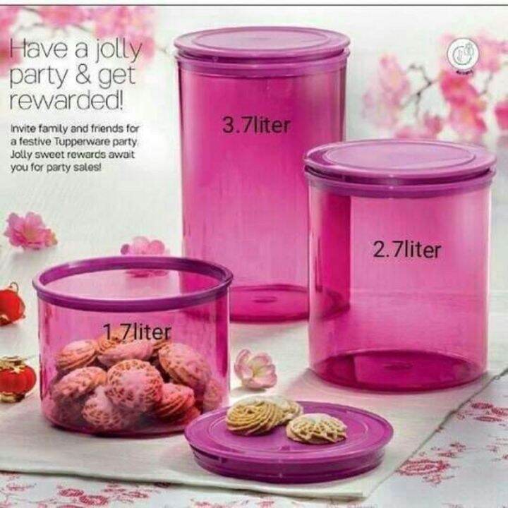1 X Tupperware Purple Party Press & Open Jolly Keeper 1.7L/2.7L/3.7L ...