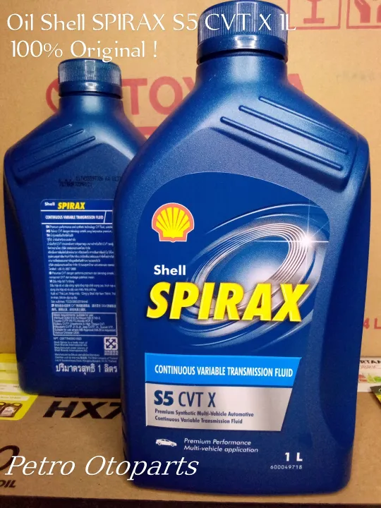 Oli Shell SPIRAX S5 CVT X 1L CONTINUOUS VARIABLE TRANSMISSION FLUID ...