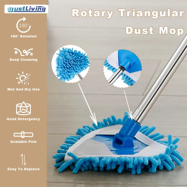 JustLiving 50CM-2M Retractable Lazy Duster Mop Household Adjustable ...