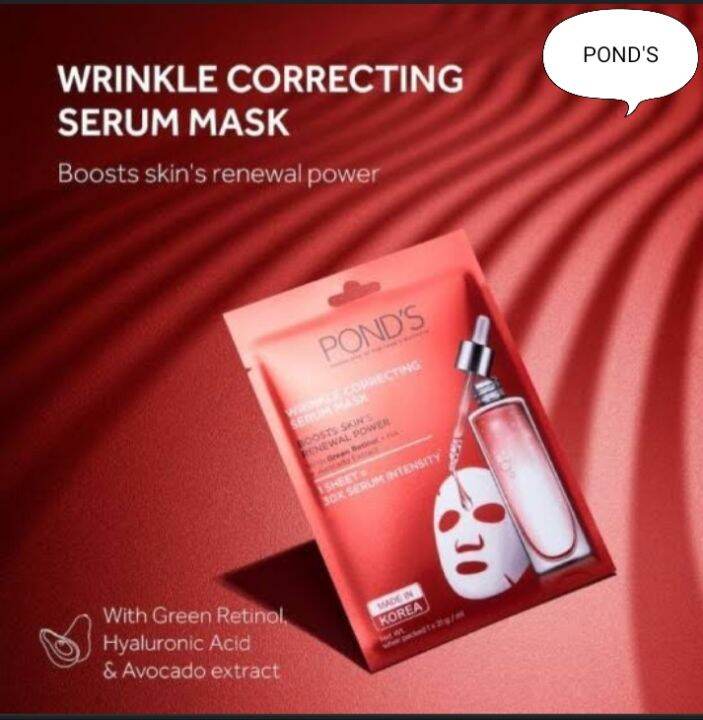 Ponds wrinkle correcting serum mask | Lazada PH