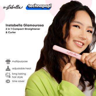 Instabella Glamourosa 2 in 1 Compact Straightener & Curler HS-340 ...