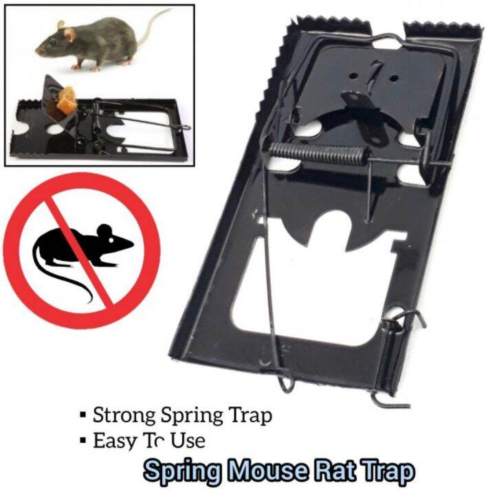 Reusable Black Metal Mouse Traps Bait Mice Vermin Rodent Pest Control ...